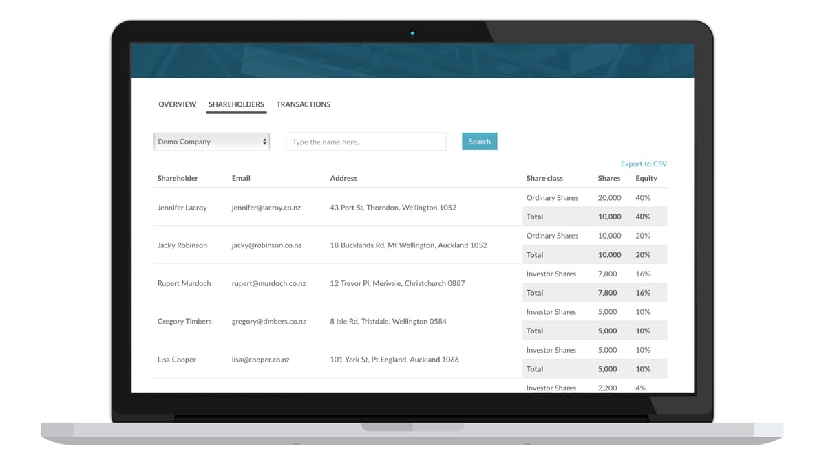 Share Register Template – Snowball Effect